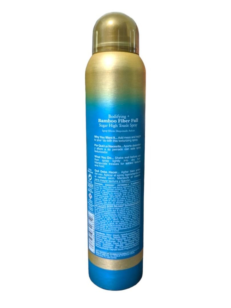 OGX Bodifying + Bamboo Fiber Full Sugar High Tousle Spray 178mL, Beauty ...