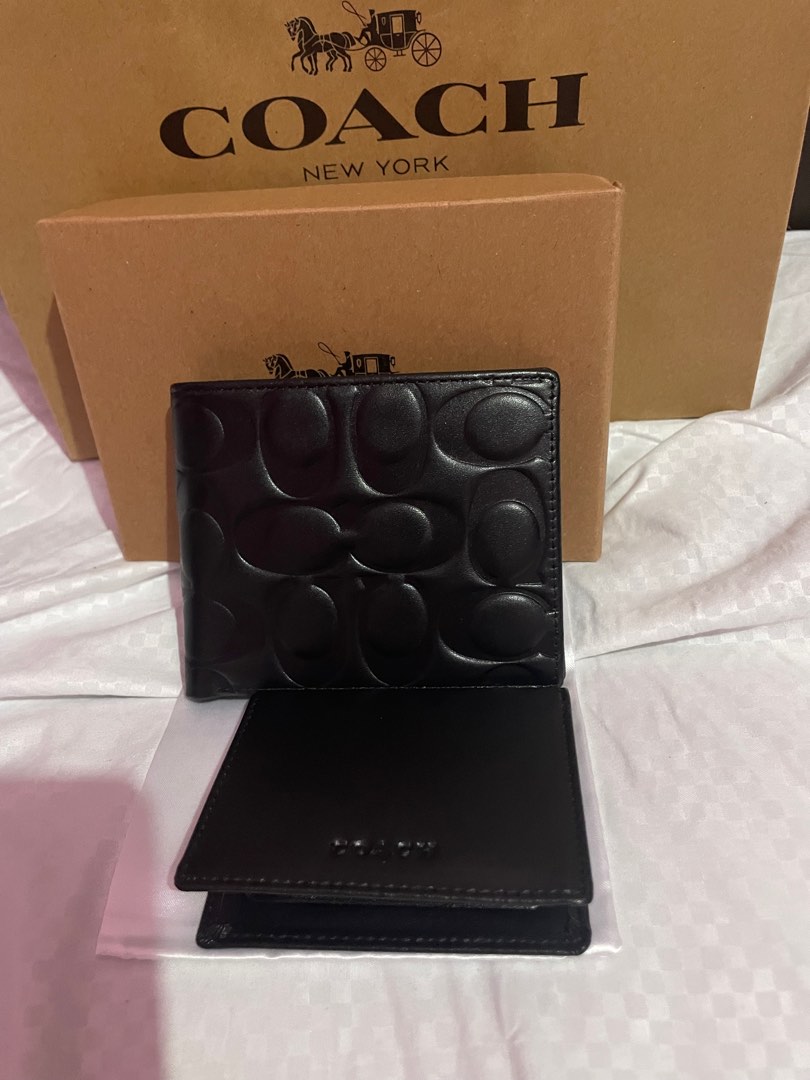 On Hand Original Coach Mens Wallet 2n1, Luxury, Bags & Wallets on Carousell