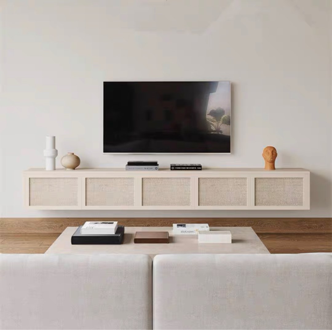 PERRY Rattan Floating TV Console, Furniture & Home Living, Furniture ...