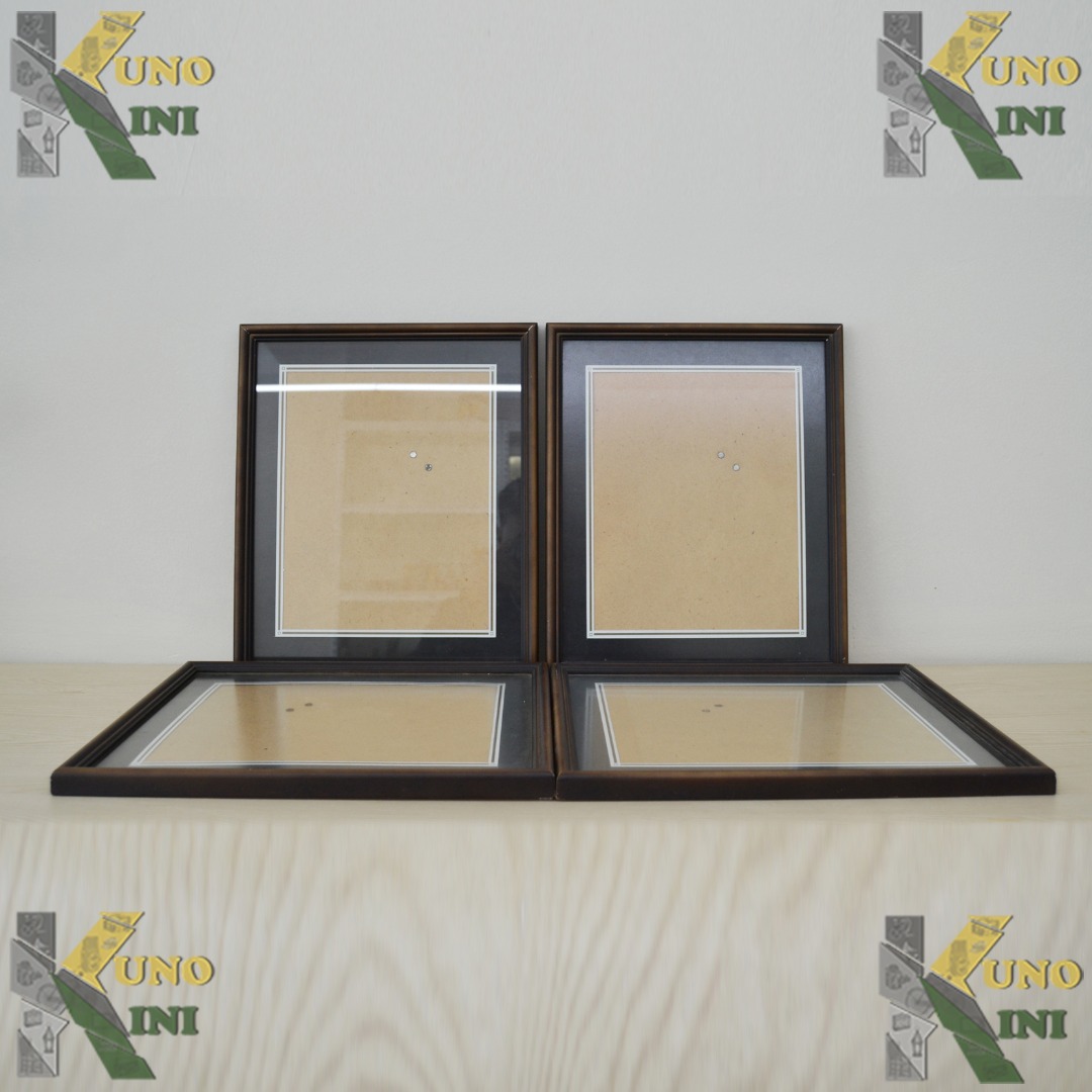 PIGURA FOTO WARNA COKLAT ISI 4 PCS, Antik, Pajangan di Carousell