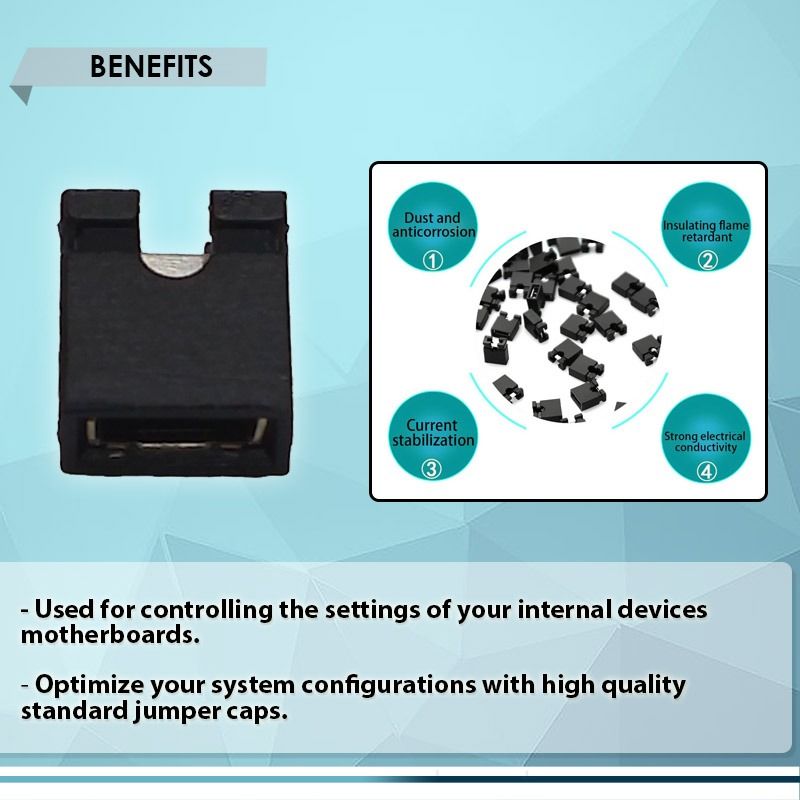 PIN HEADER JUMPER CAP 2.54mm STANDARD SHORT CONNECTION BLOCK CIRCUIT ...