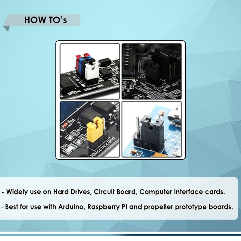PIN HEADER JUMPER CAP 2.54mm STANDARD SHORT CONNECTION BLOCK CIRCUIT ...