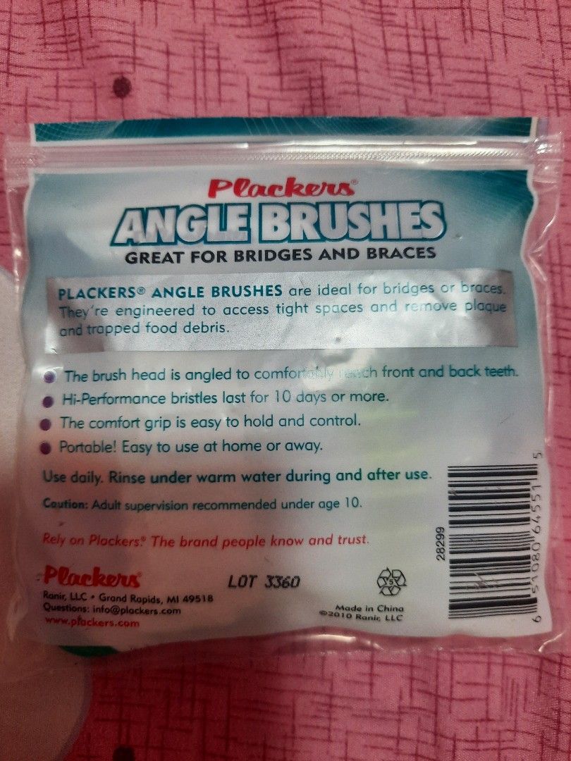 Plackers Angle Brushes for Bridges and braces, Beauty & Personal Care ...