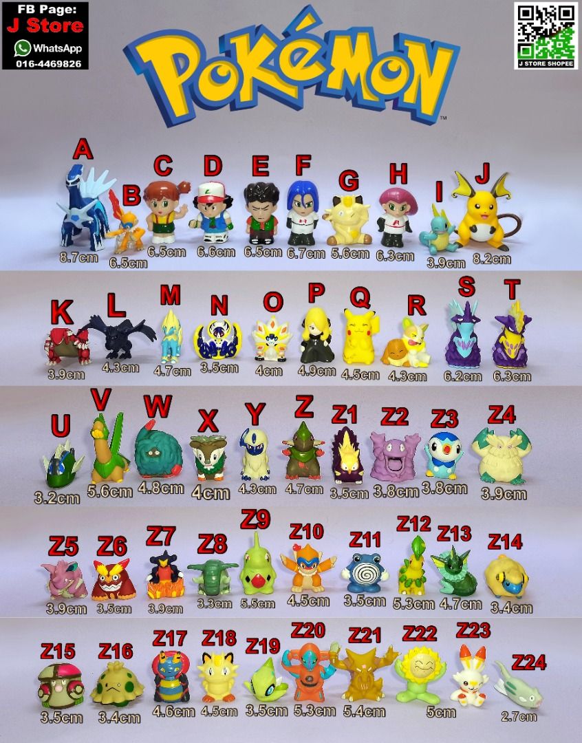 Pokemon Figure collection 8 ( J Store ), Hobbies & Toys, Toys & Games ...