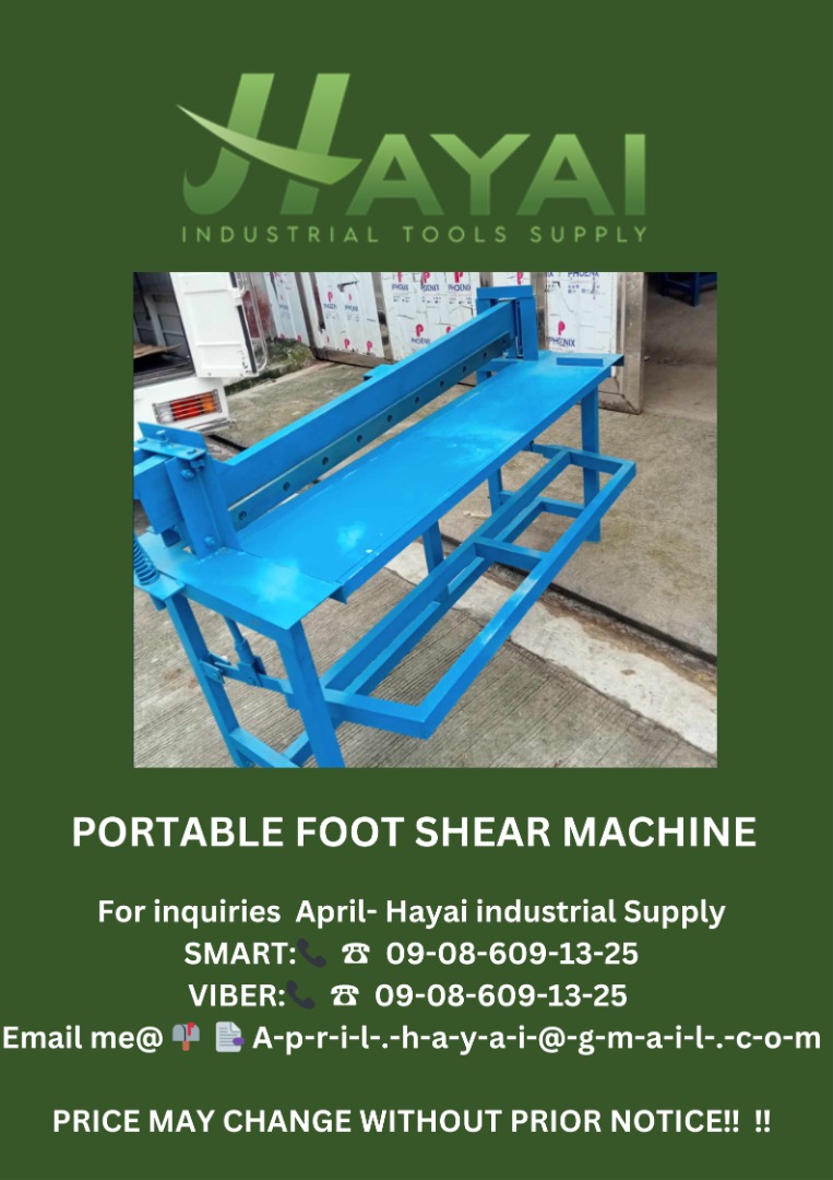 Portable foot shear machine, Commercial & Industrial, Construction ...