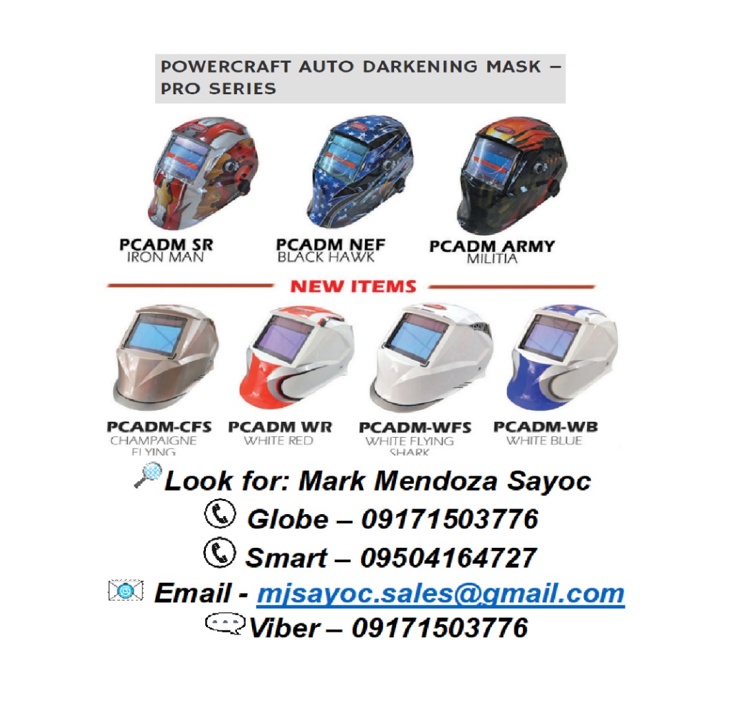 POWERCRAFT AUTO DARKENING MASK – PRO SERIES, Commercial & Industrial ...