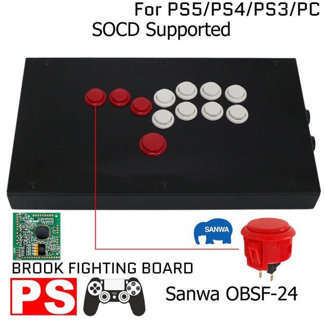 Rac J800b All Button Leverless Hitbox Style Arcade Controller Video Gaming Gaming Accessories