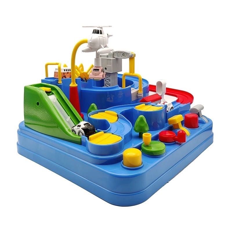 Rail Car Track Toys for Kids Children Toy Cars Obstacle Game Mechanical ...
