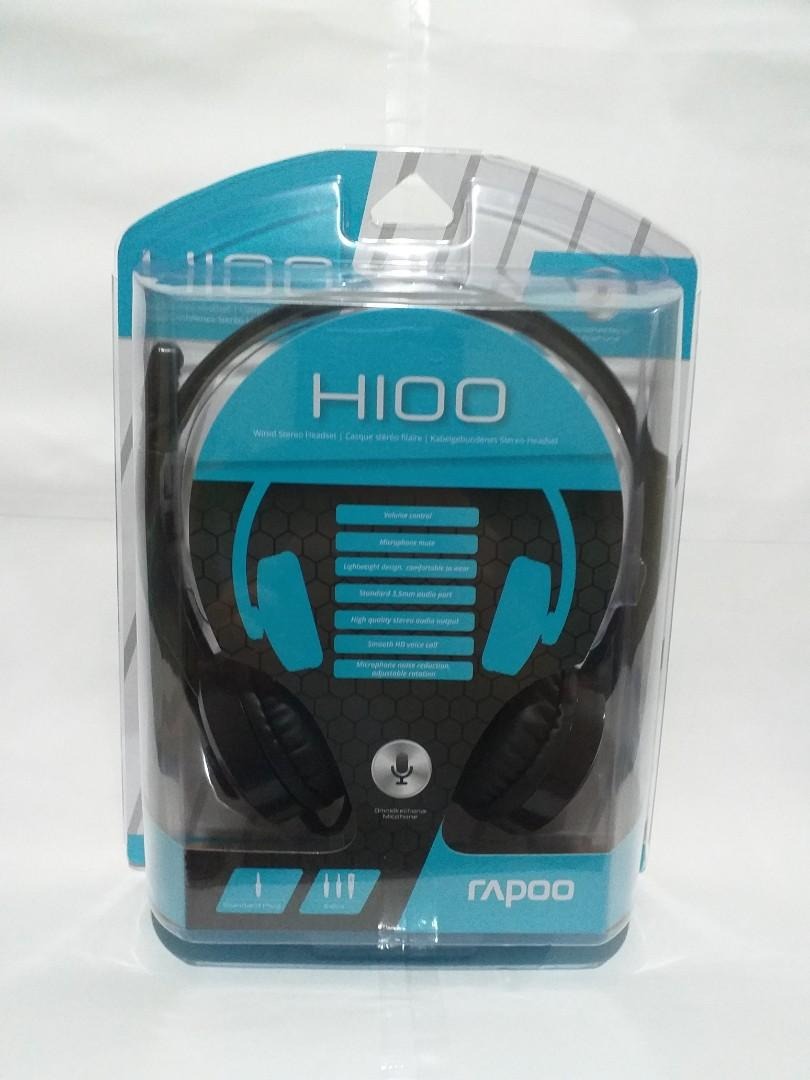 Rapoo H100 wired stereo Headset, Audio, Headphones & Headsets on Carousell