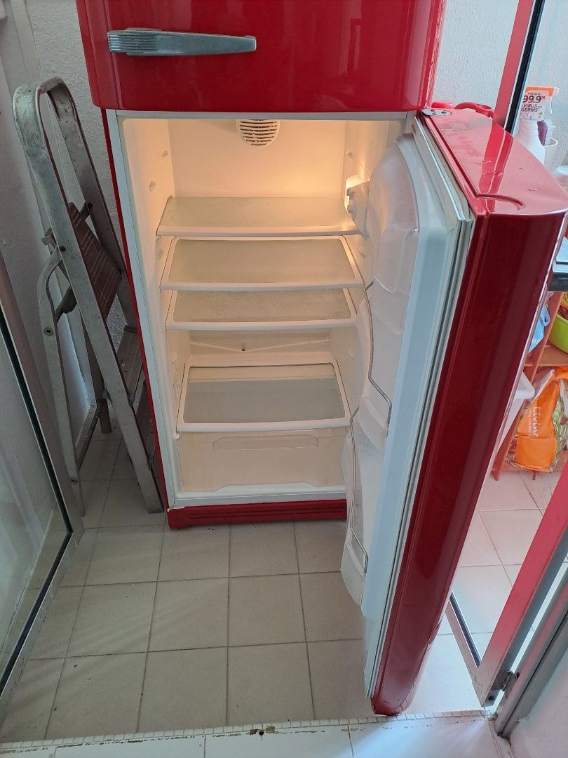 Rare Retro Red Fridge and Freezer, TV & Home Appliances, Kitchen ...