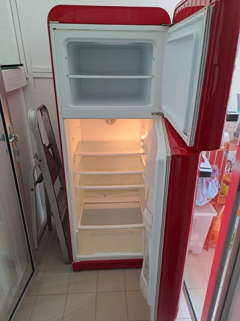 Rare Retro Red Fridge and Freezer, TV & Home Appliances, Kitchen ...