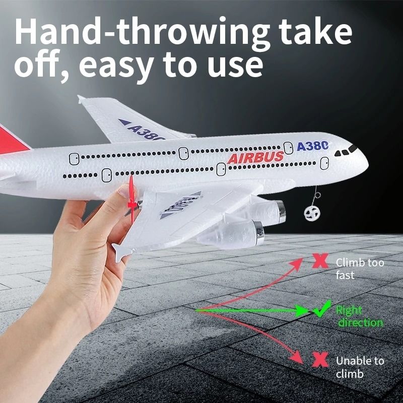 Remote Control Airbus A380 Boeing 747 RC Airplane Toy 2.4G Fixed Wing ...