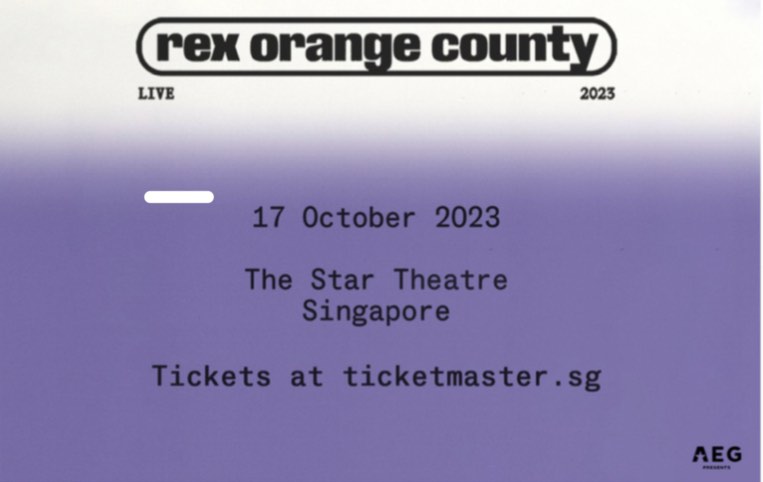 Rex Orange County Live in Asia Singapore, Tickets & Vouchers, Event ...