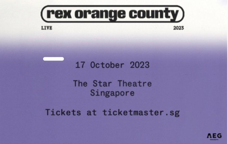 Rex Orange County Live in Asia Singapore, Tickets & Vouchers, Event ...