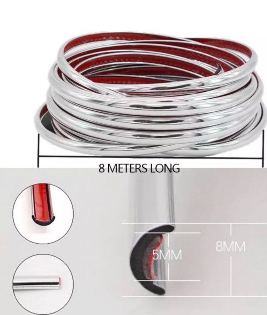 Rim Protector 8M - Silver, Car Accessories, Tyres & Rims on Carousell