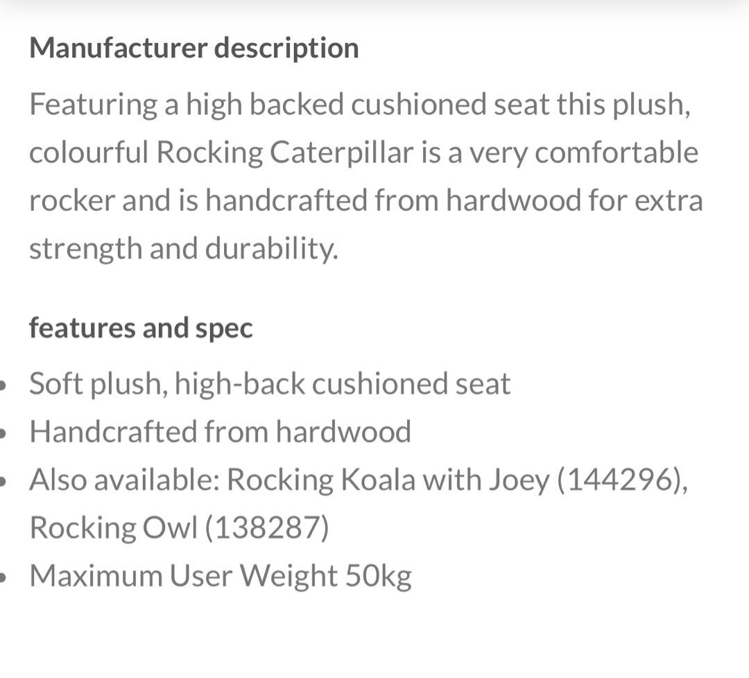 Rocking Caterpillar, Babies & Kids, Infant Playtime on Carousell