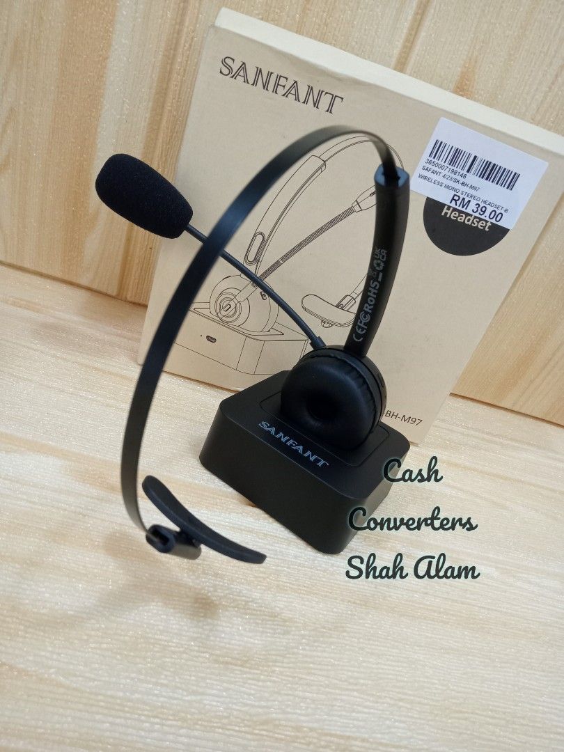 Safant SK-BH-M97 Wireless Mono Stereo Headset With Microphone Bluetooth ...