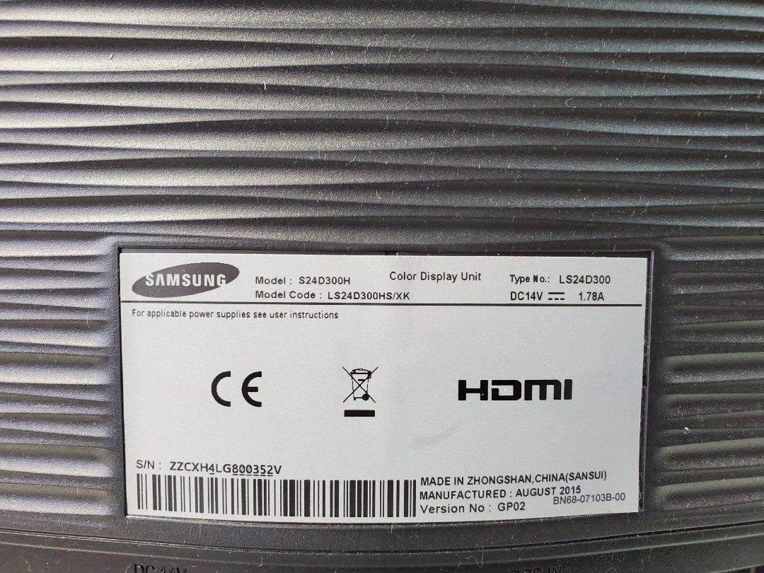 Samsung 24' Full HD LS24D300 LED Monitor 共 5 個不散賣 * 保用1年, HDMI , VGA 輸入 ...