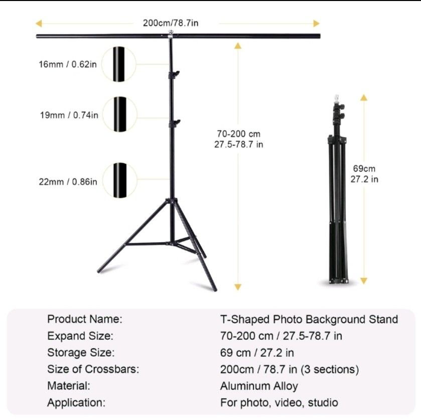 Selena heavy duty extendable backdrop stand, Furniture & Home Living ...