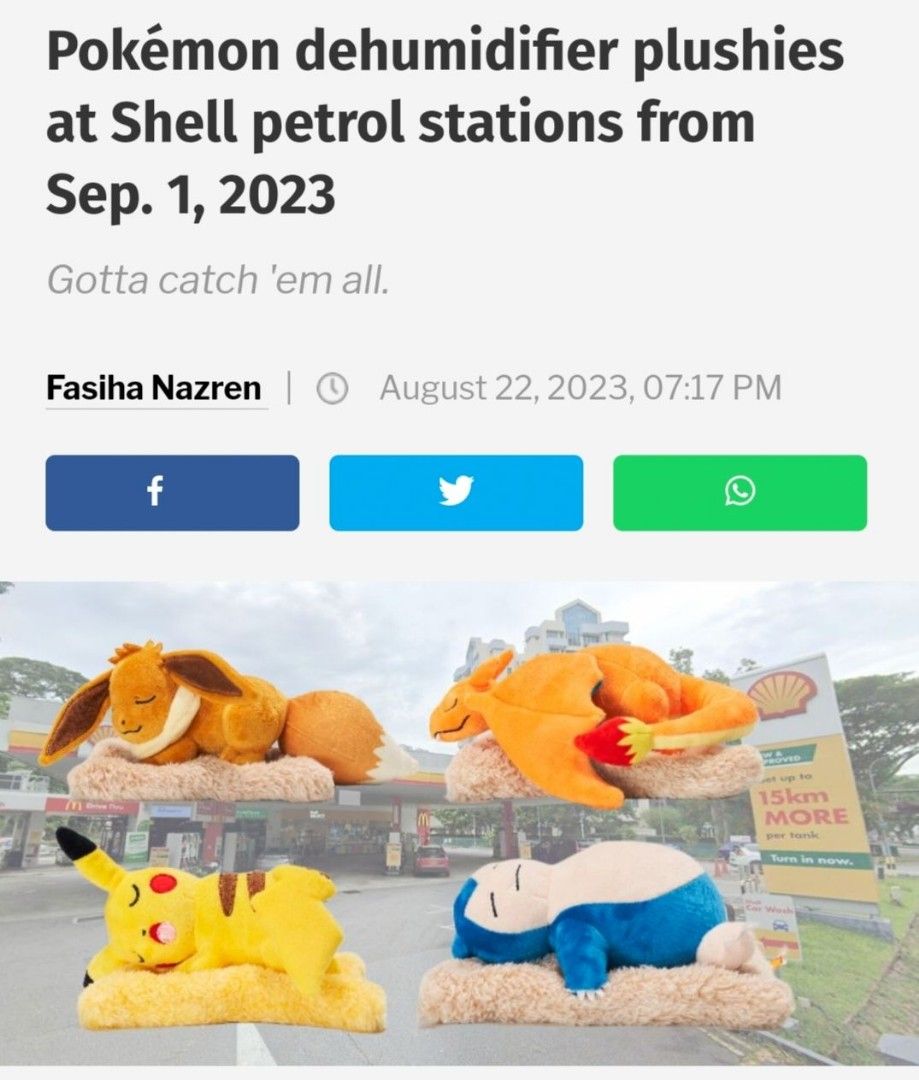 Shell Pokemon dehumidifier plush and trading cards, Hobbies & Toys ...