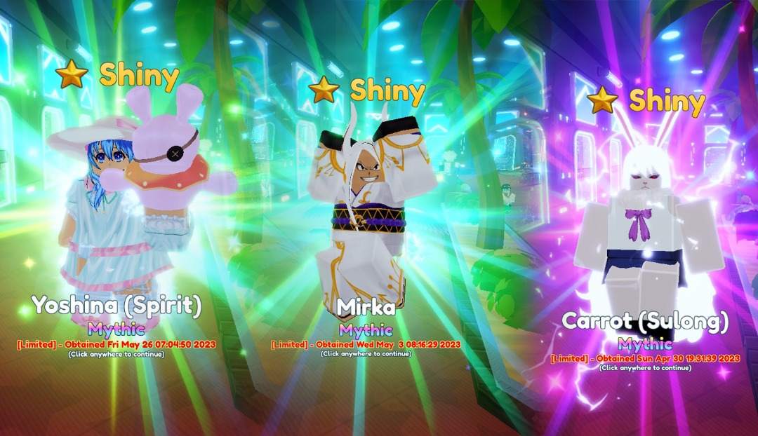 Shiny(non) Easter units | Shiny Yoshina, Mirka, Carrot | Anime ...