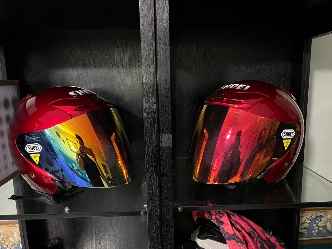 Shoei J-Force 2 wine red helmet, Motorcycles, Motorcycle Accessories on ...