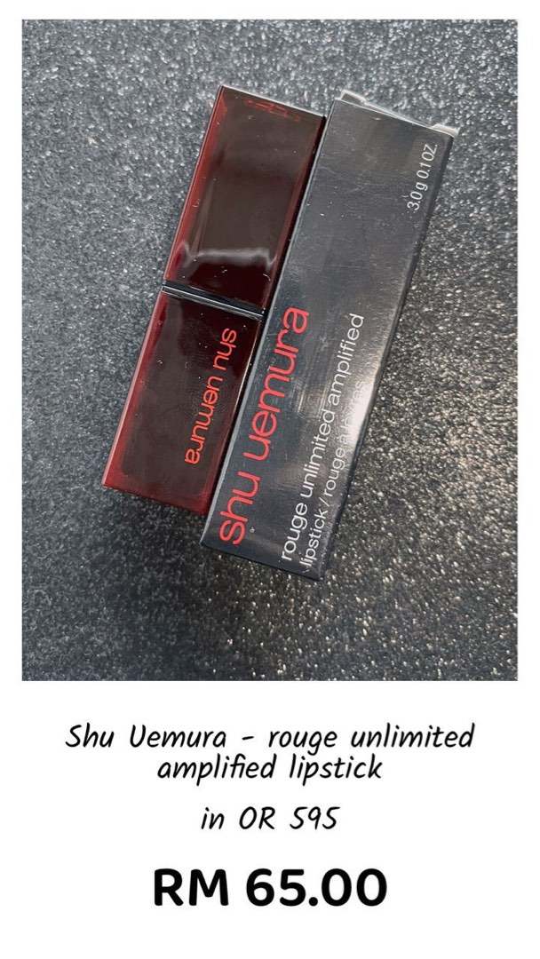 Shu Uemura - rouge unlimited amplified lipstick in OR 595, Beauty ...