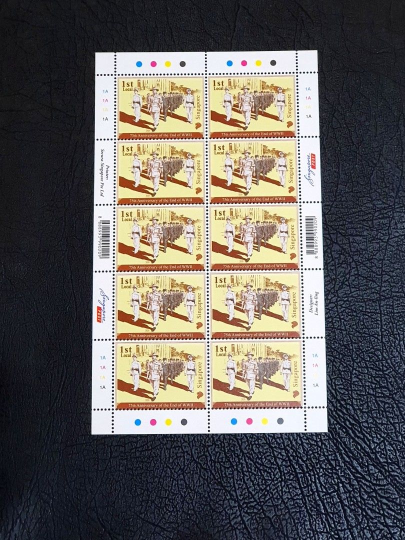 (39 left) Singapore 1st Local Postage Stamp. Pane of 10 Stamps, Hobbies & Toys, Memorabilia ...