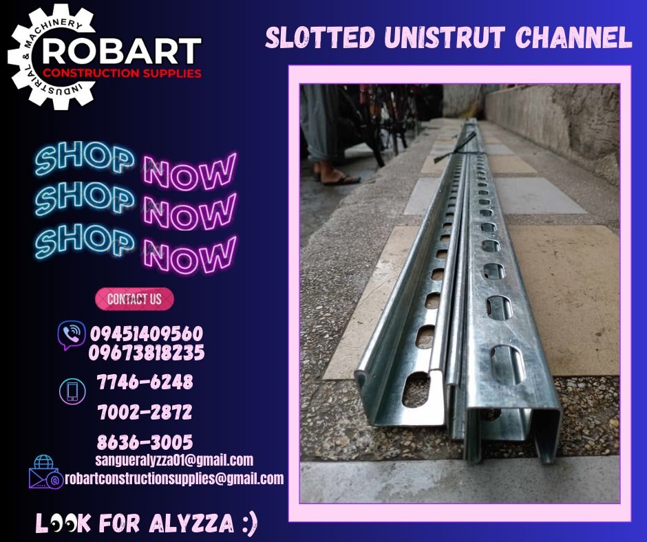 SLOTTED UNISTRUT CHANNEL, Commercial & Industrial, Construction Tools ...