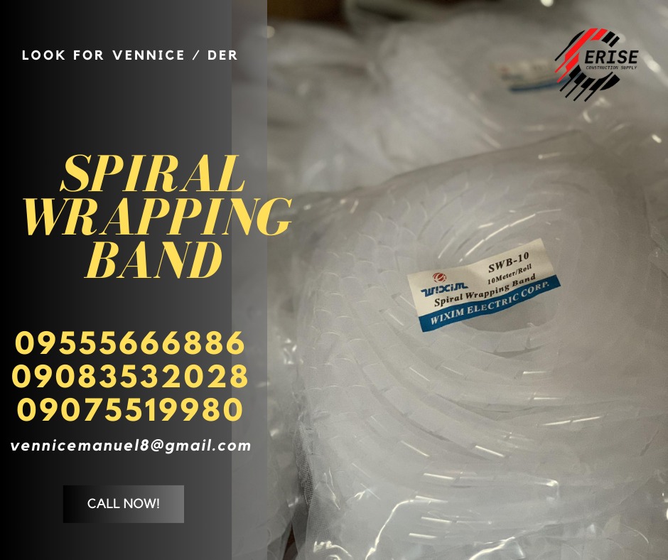 Spiral wrapping band WHITE/BLACK, Commercial & Industrial, Construction ...