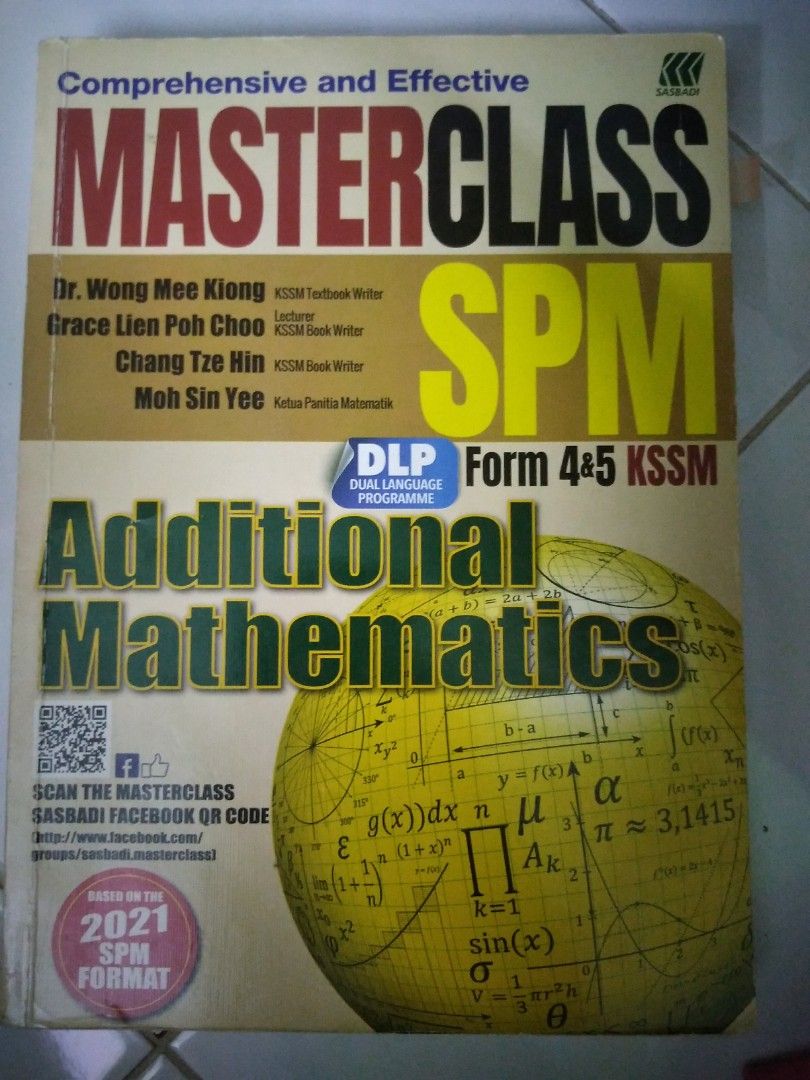 SPM Additional Mathematics revision book (sasbadi), Hobbies & Toys ...