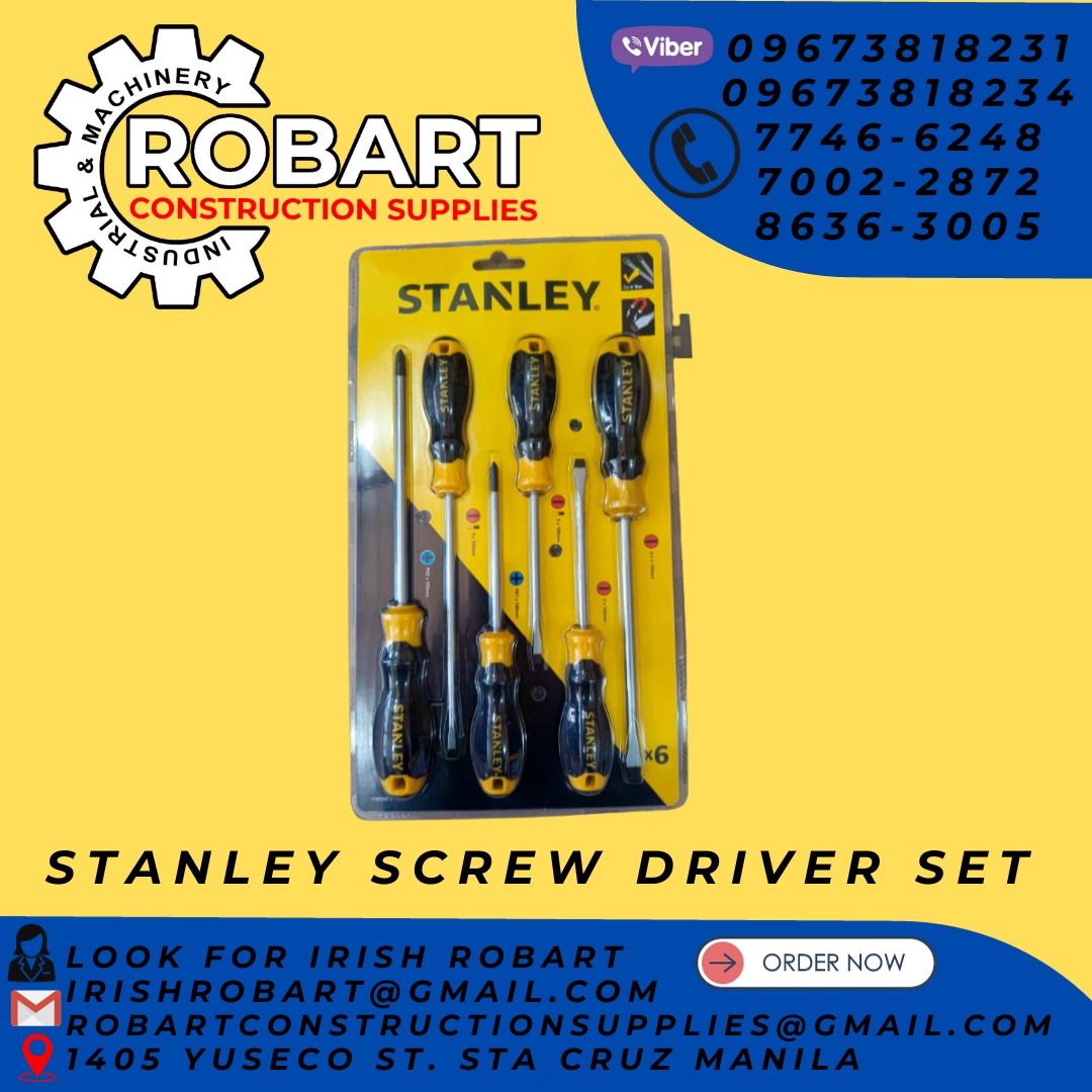Stanley Screw Driver Set, Commercial & Industrial, Construction Tools ...