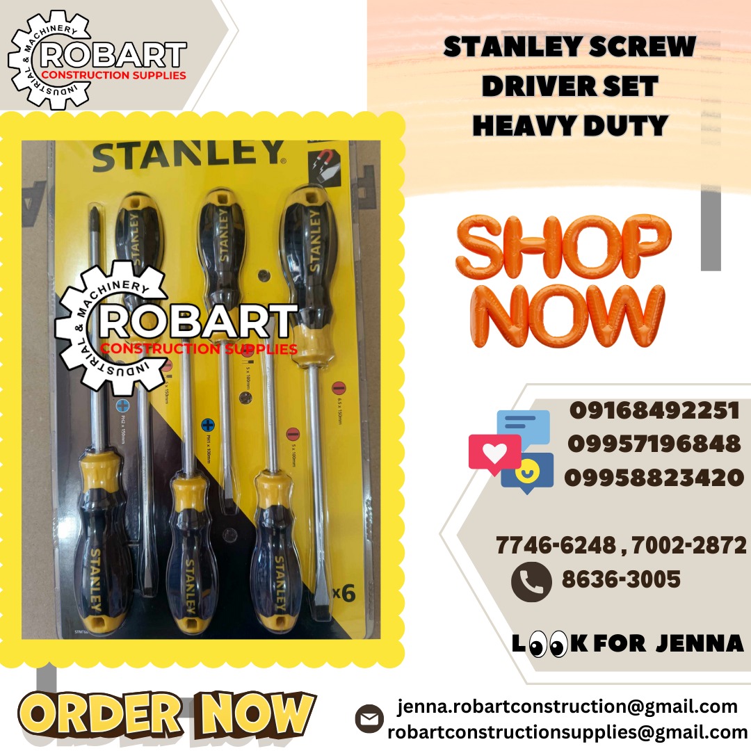 Stanley Screw Driver Set Heavy Duty, Commercial & Industrial ...