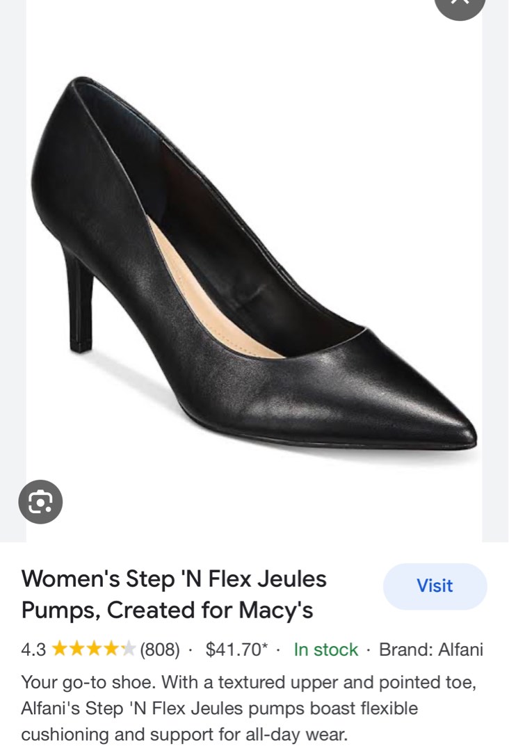 Step N' Flex Black Work Heels, Women's Fashion, Footwear, Heels on ...