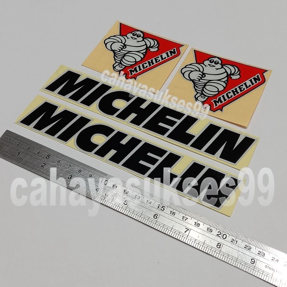 Sticker MICHELIN Hitam 20cm Stiker Helm Stiker Tangki Motor Variasi ...