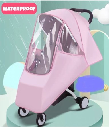 STROLLER RAINCOVER EVA WATERPROOF DOUBLE ZIPPER LIGHTWEIGHT, Babies ...