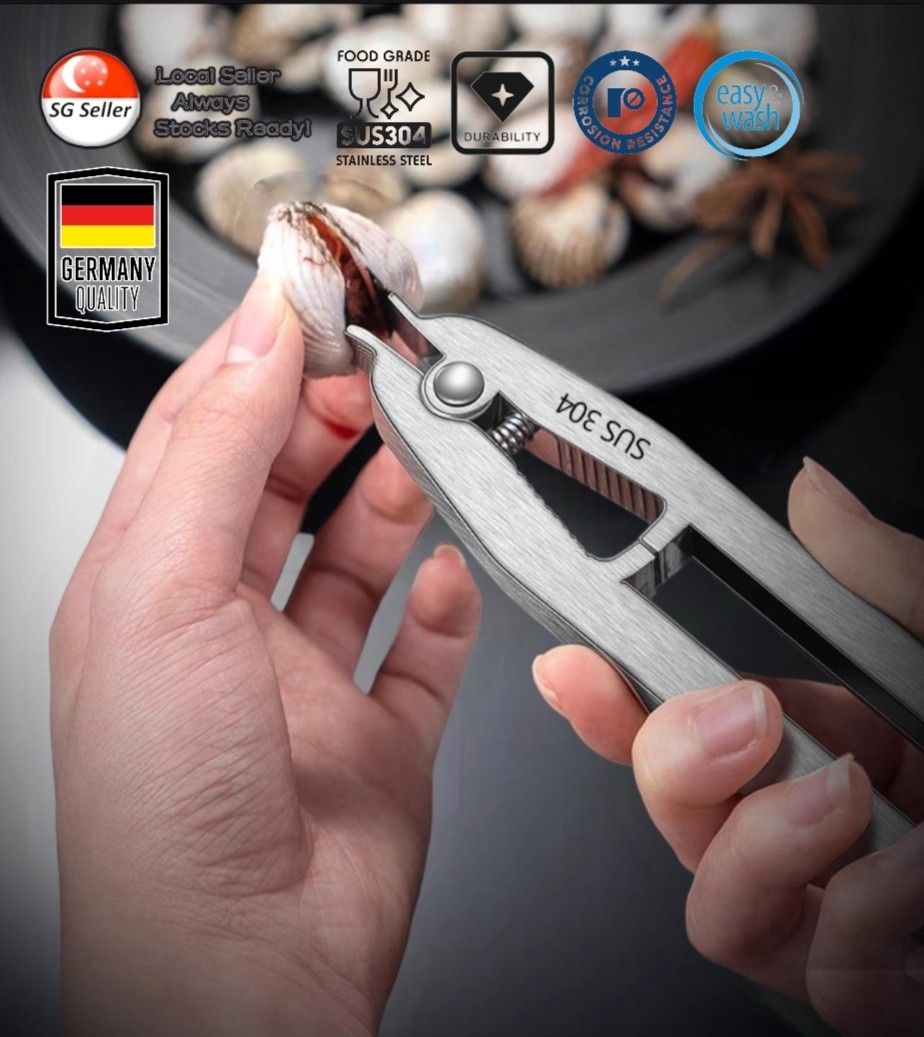 SUS304 Stainless Steel Clam Opener, Furniture & Home Living ...