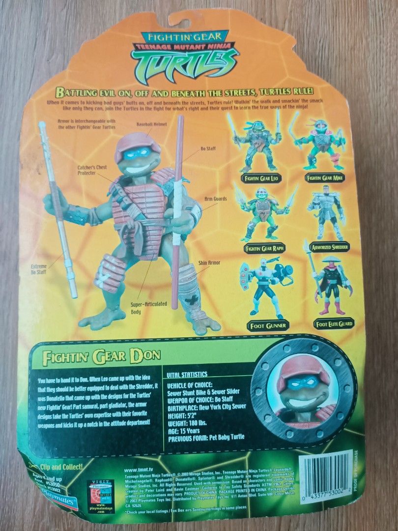 Teenage Mutant Ninja Turtles Fighting Gear Don, Hobbies & Toys, Toys ...