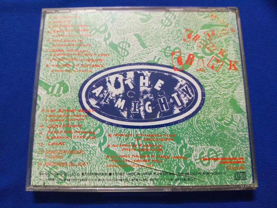 The Almighty - Crank, Hobbies & Toys, Music & Media, CDs & DVDs on ...