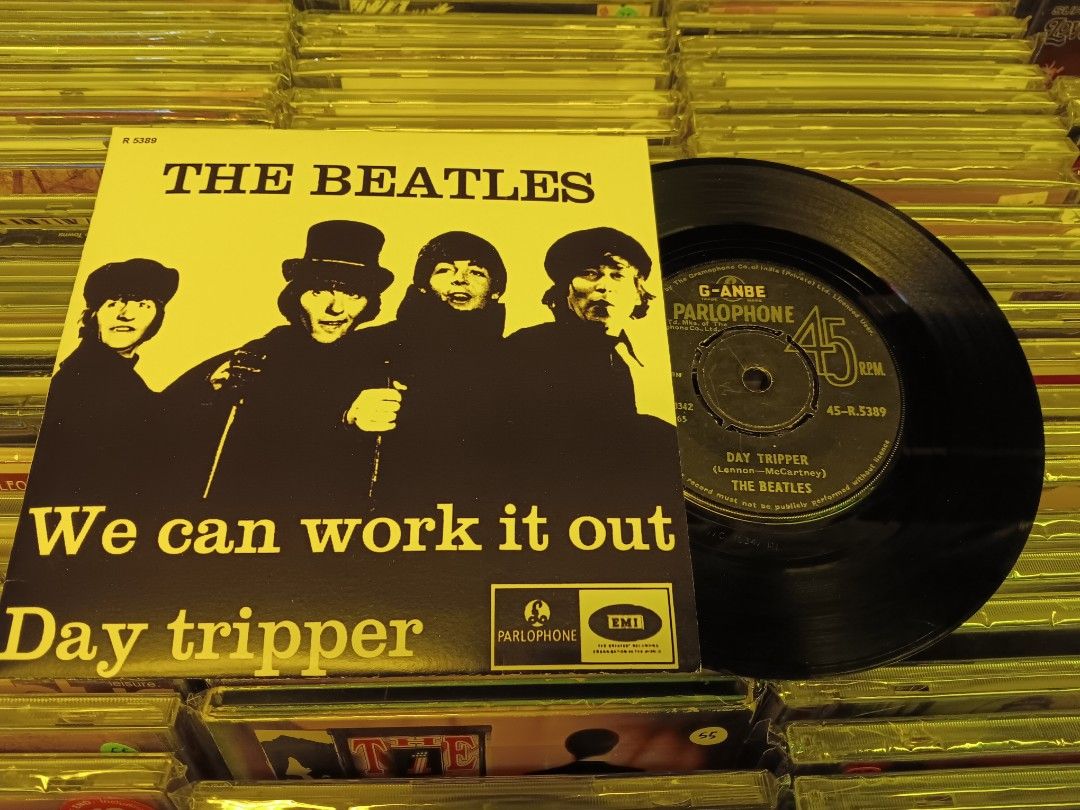 THE BEATLES EP DAY TRIPPER VINYL PIRING HITAM REKOD, Hobbies & Toys ...