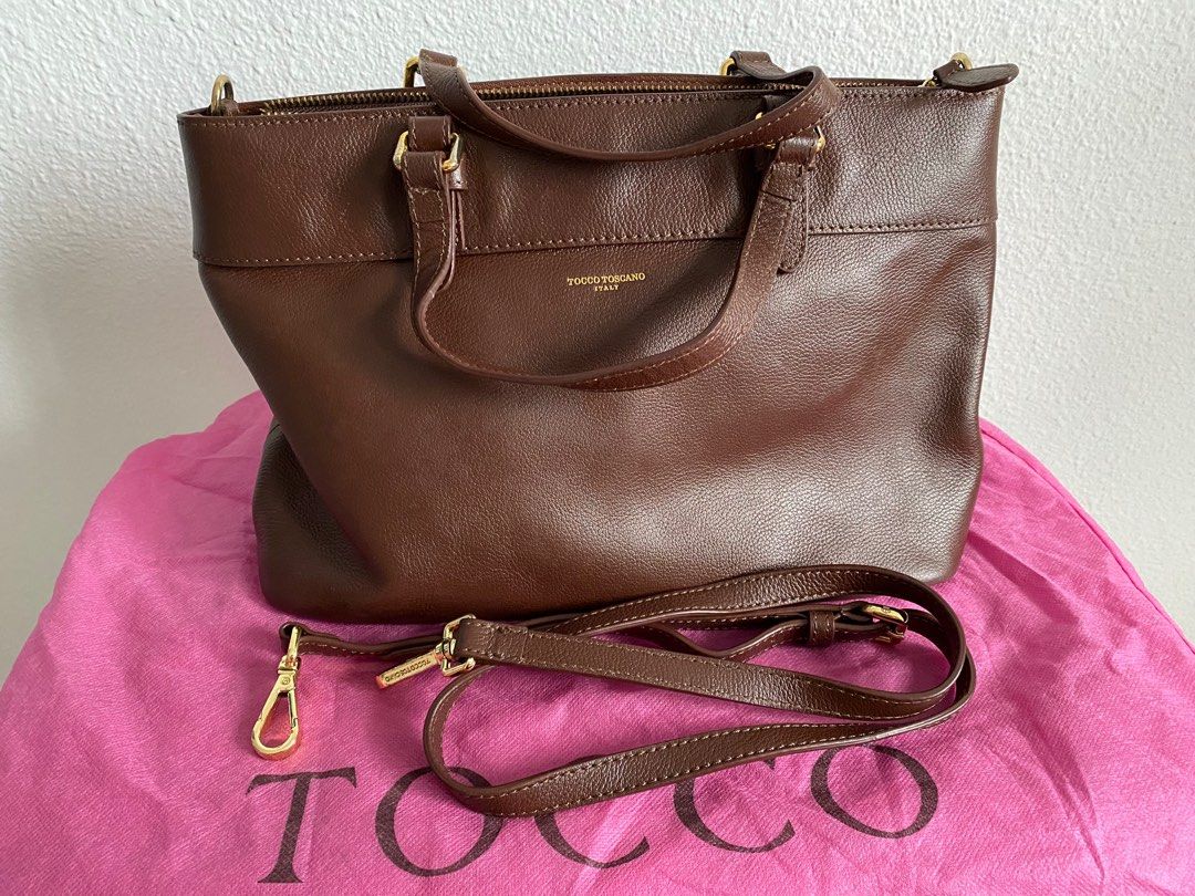 Tocco Toscano real leather tote bag, Women's Fashion, Bags & Wallets ...