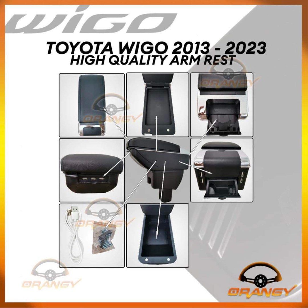 Toyota Wigo 2013 to 2023 Arm rest Console Box 2014 2015 2016 2017 2018 ...