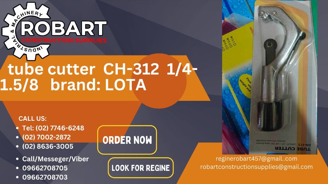 tube cutter CH-312 1/4-1.5/8 brand: LOTA, Commercial & Industrial, Construction Tools ...