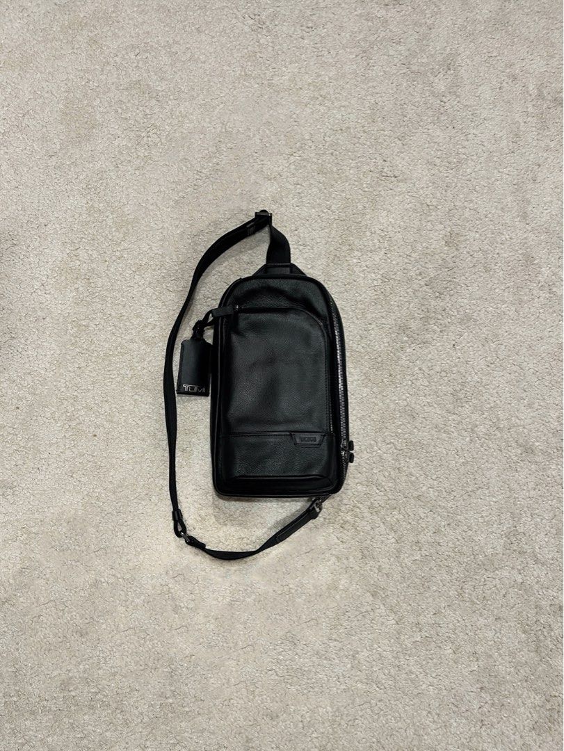 TUMI HARRISON Gregory Sling Leather Body Bag, Luxury, Bags & Wallets on ...