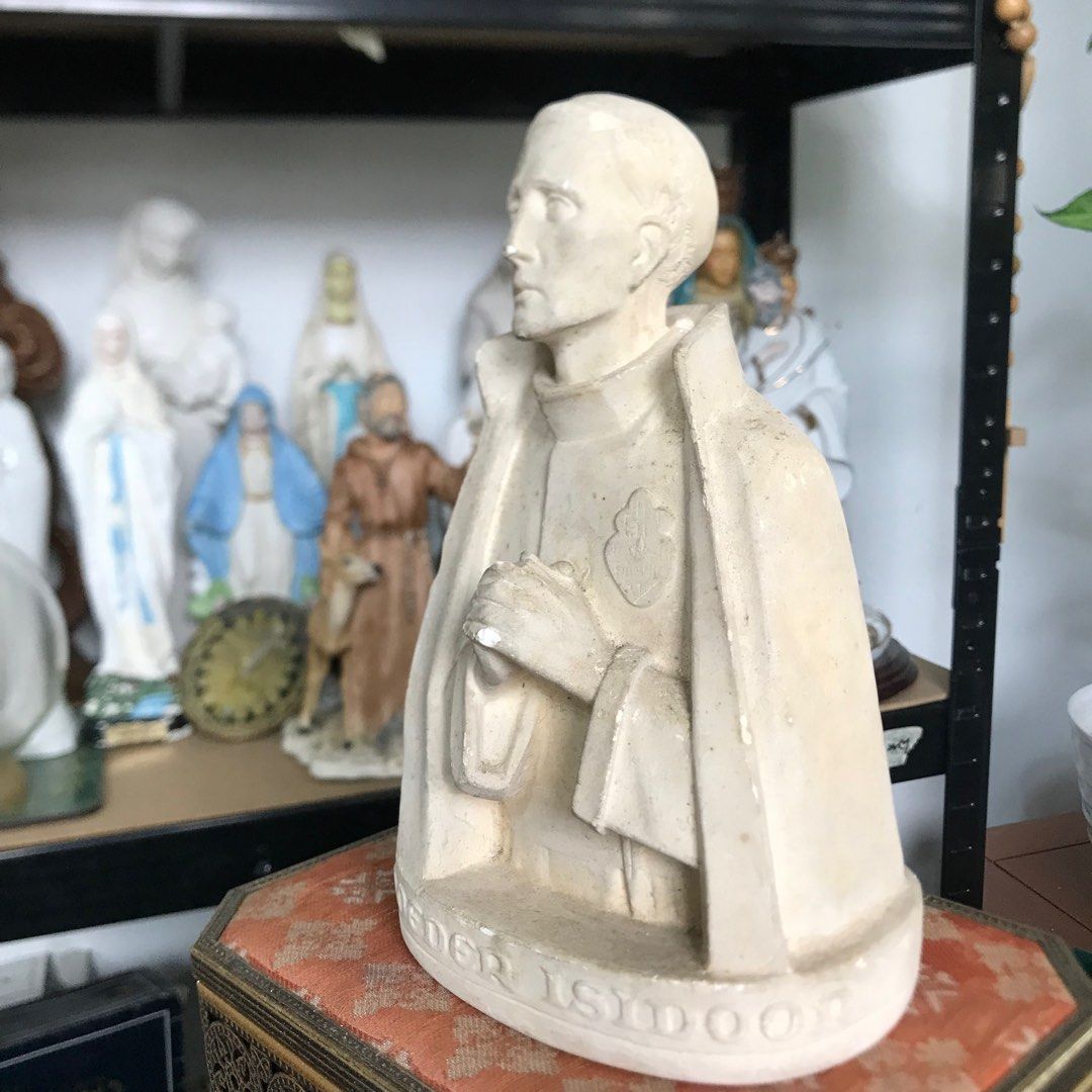 Vintage Bust Statue of Blessed Isidore of St. Joseph (De Loor), Hobbies ...