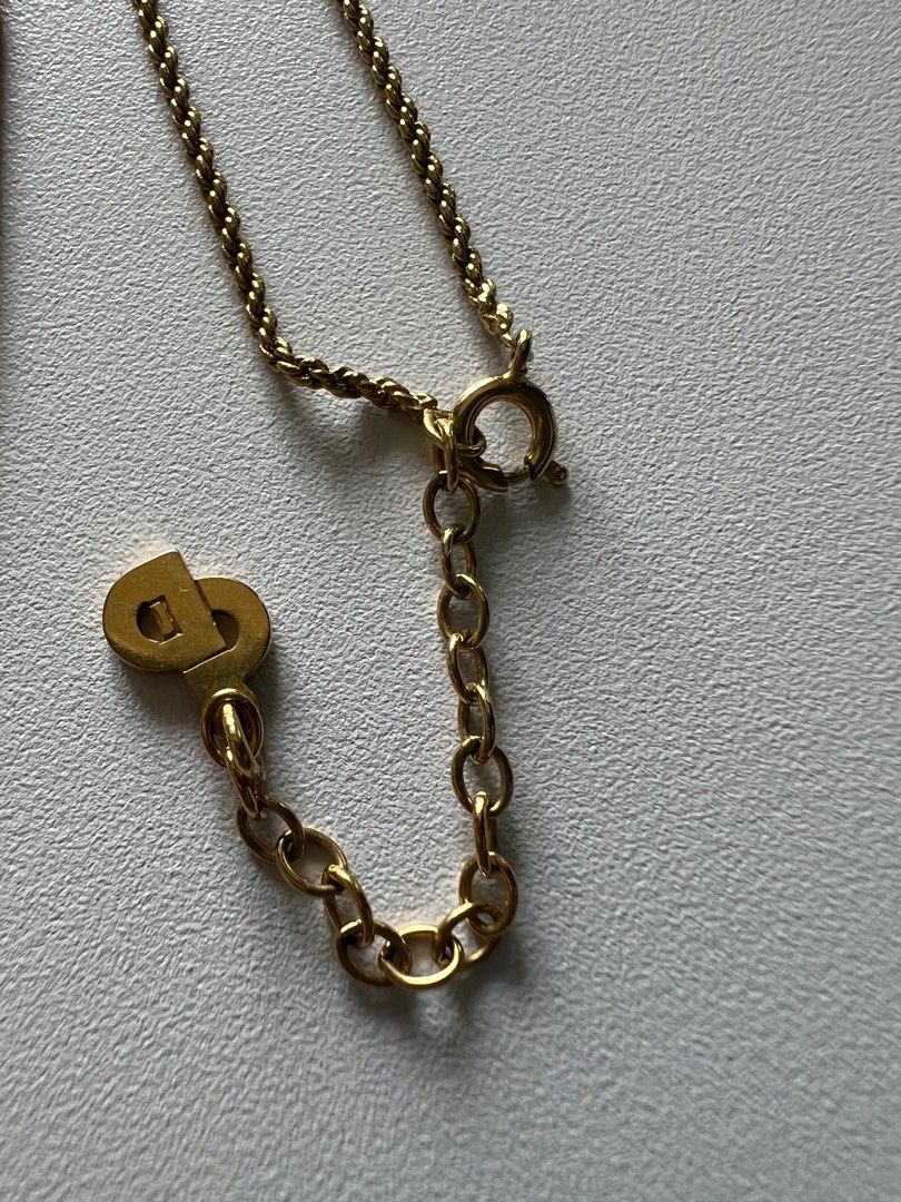 Vintage Christian Dior CD necklace gold, Luxury, Accessories on Carousell