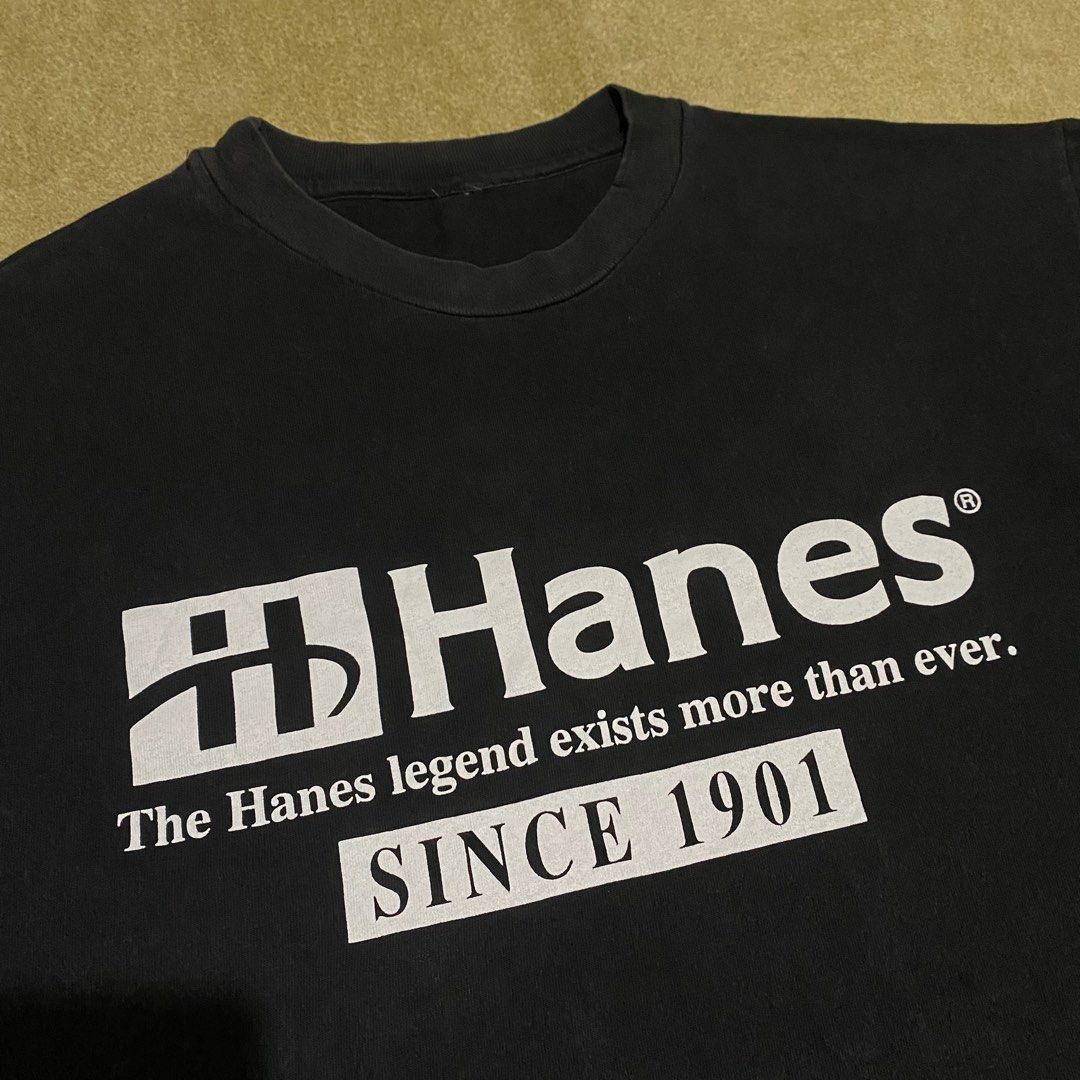 Vintage Hanes Logo Shirt, Men's Fashion, Tops & Sets, Tshirts & Polo ...