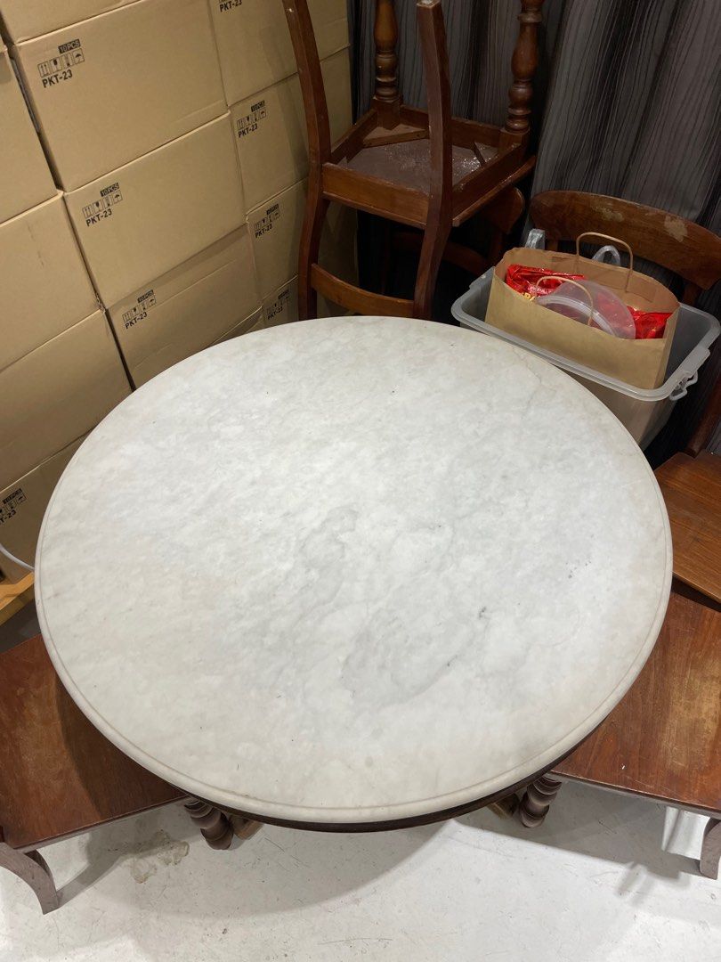 Vintage Kopi Tiam Table, Furniture & Home Living, Furniture, Tables ...