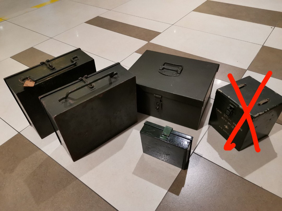 Vintage military heavy metal boxes army box. $40 each, Hobbies & Toys ...