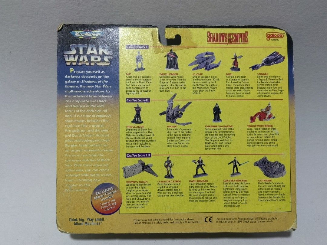 Vintage STAR WARS Micro Machines 'Shadows of the Empire II' Playset ...